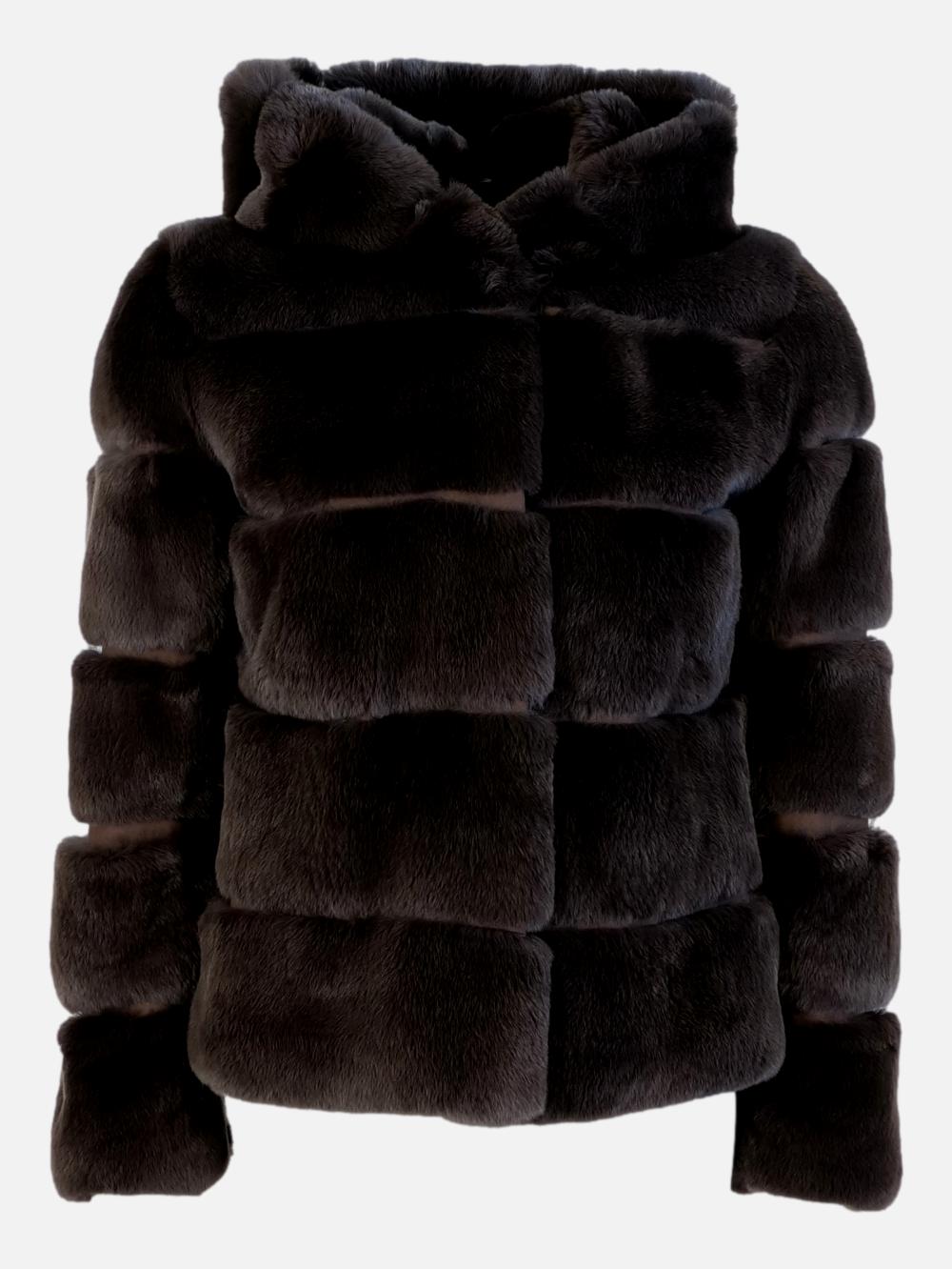 Petrovski, 60 cm. - Hood - Rex - Women - Chocolate – Levinskyfurs